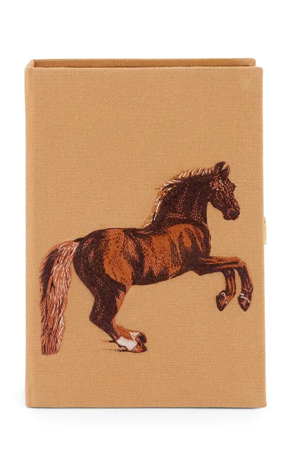 OLYMPIA LE-TAN Whistlejacket Book Clutch - Brown