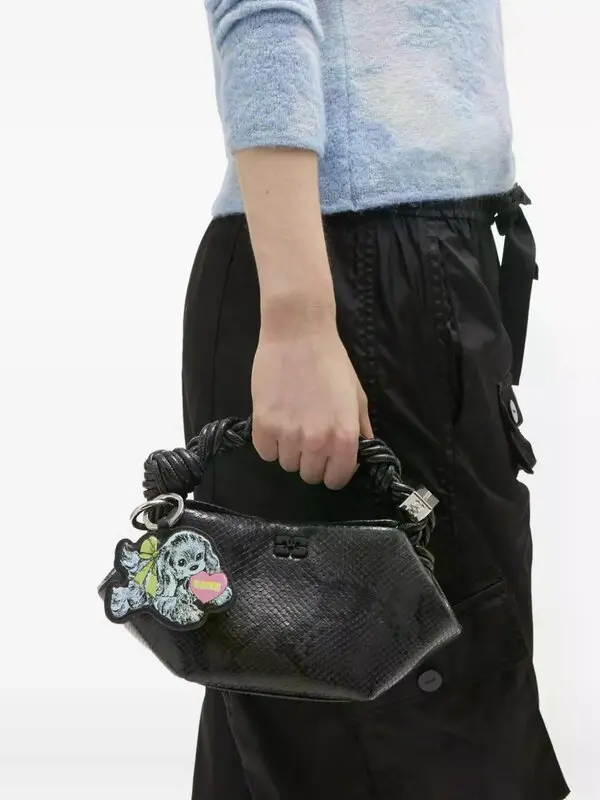 GANNI Puppy Keyring - Black