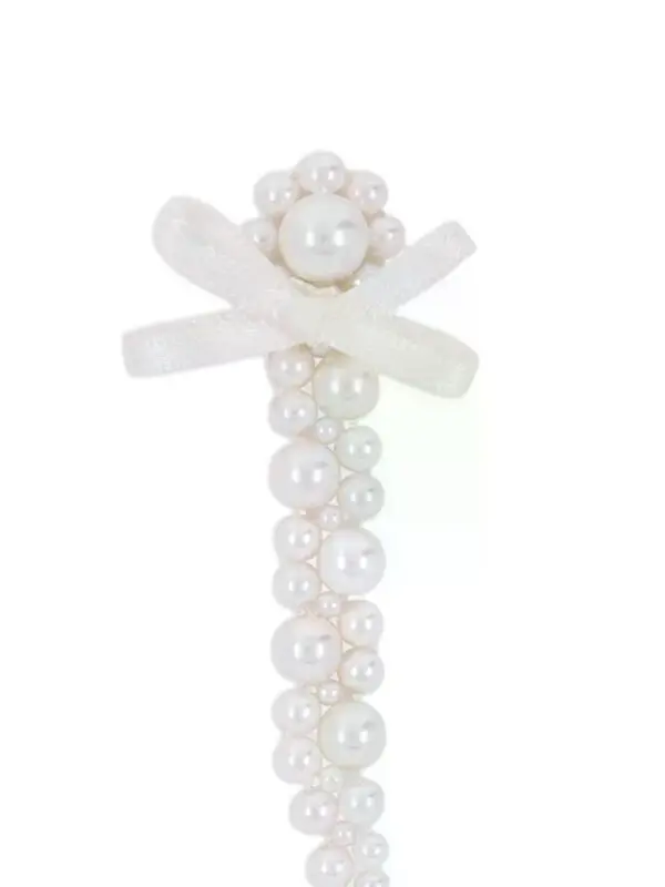 Simone Rocha Pearl Bow Drop Earrings