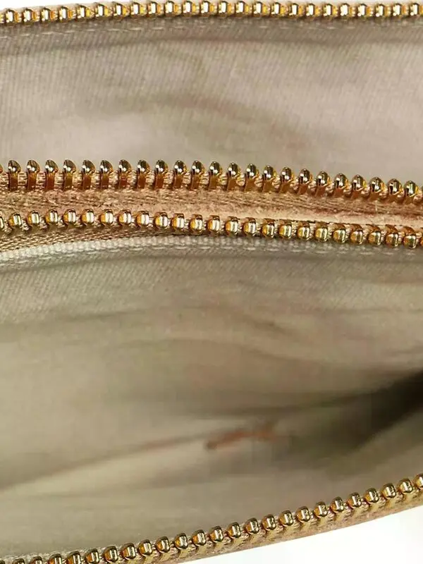 Il Bisonte Leather Double-zip Clutch