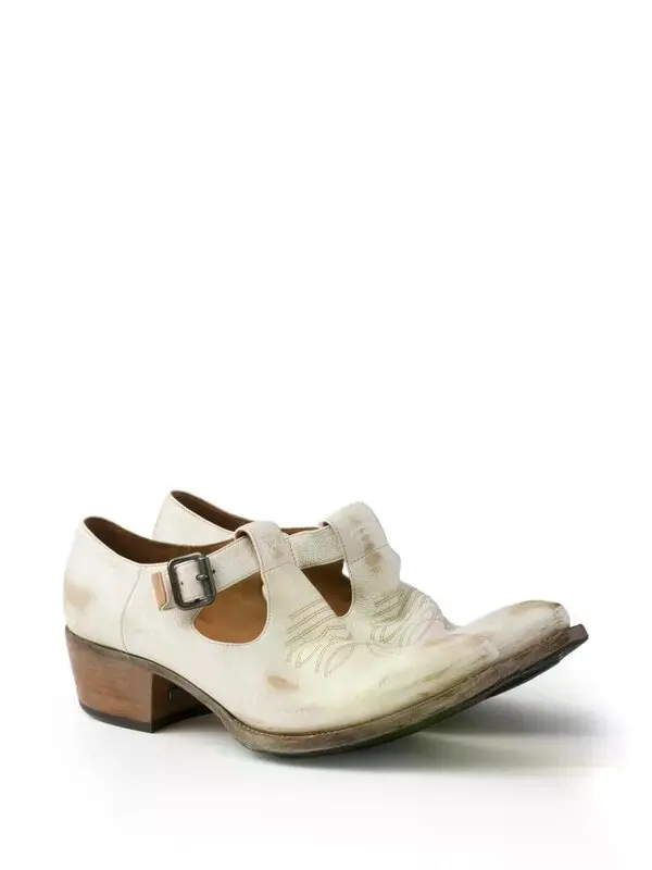 Prada Buckle-detail Stitched Loafers