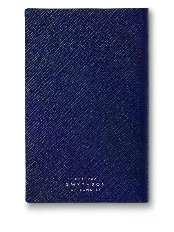 Smythson Golf Notes Panama Notebook - Blue