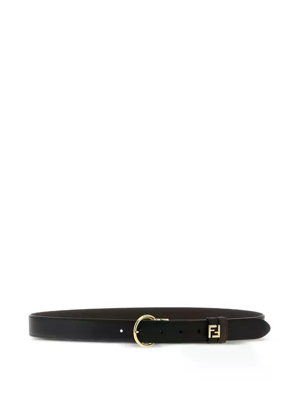 Fendi Ff-logo Reversible Belt - Brown