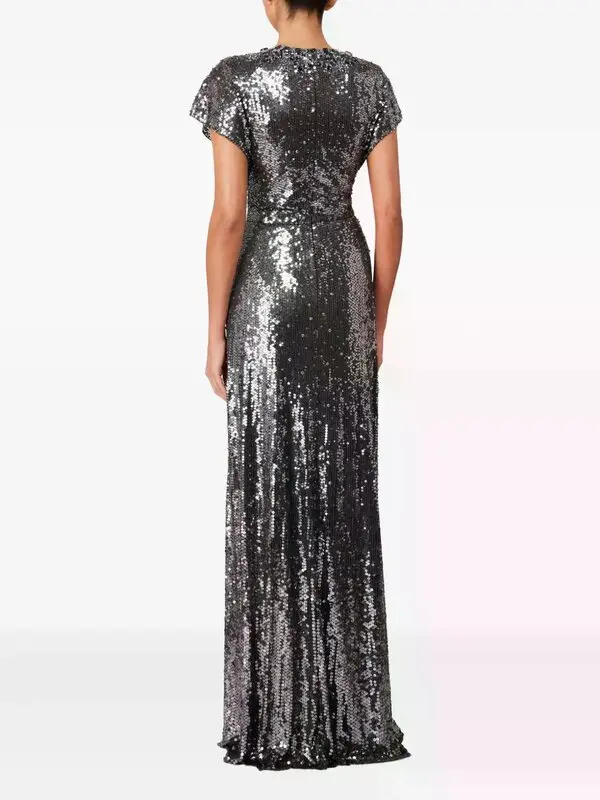 Jenny Packham Odisha Sequinned Gown - Grey
