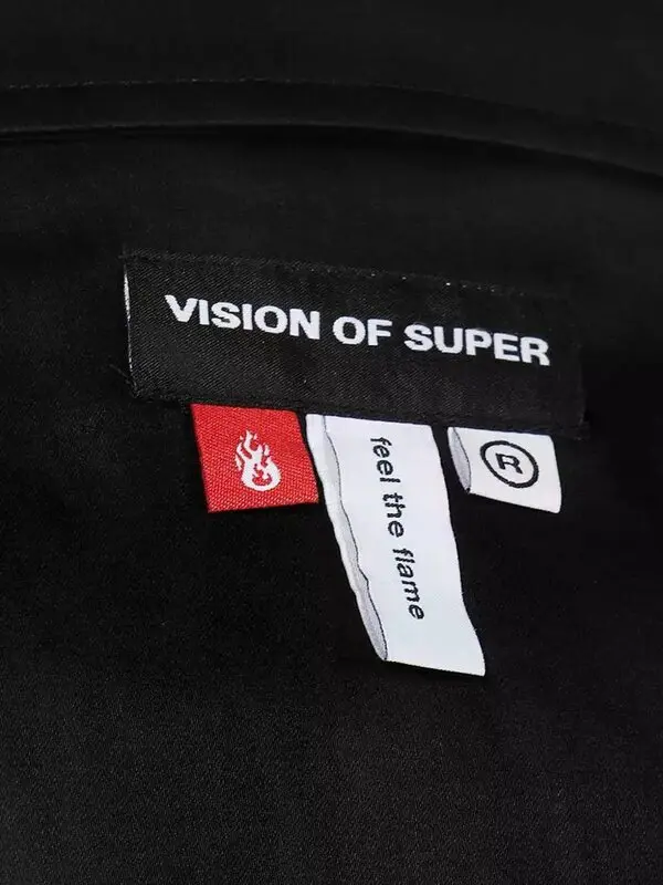 VISION OF SUPER Flame-print Zip-front Jacket