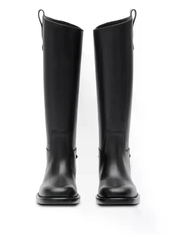 Burberry Cavalier Leather Knee-high Boots - Black