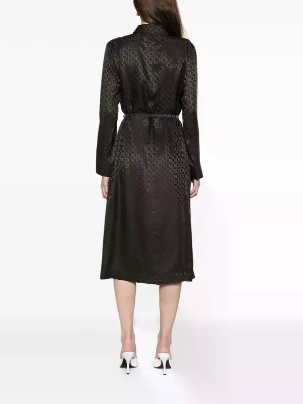 Fendi Ff Jacquard Belted Dress