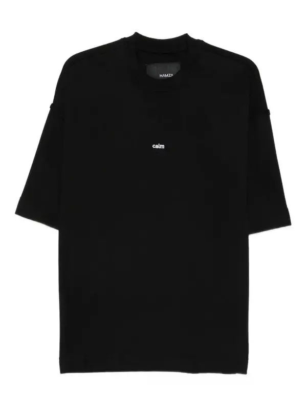 HAMZA Calm Embroidered T-shirt - Black