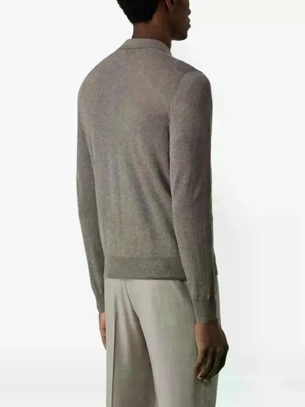 Canali Polo-neck Long-sleeved Sweater