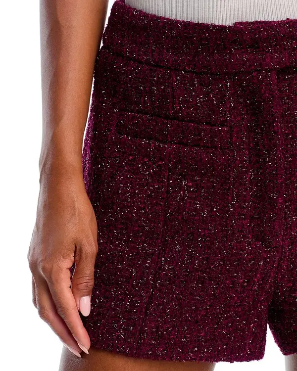 Aqua Boucle Tweed Shorts