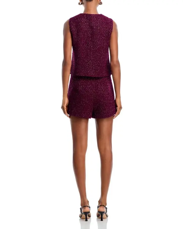 Aqua Boucle Tweed Shorts