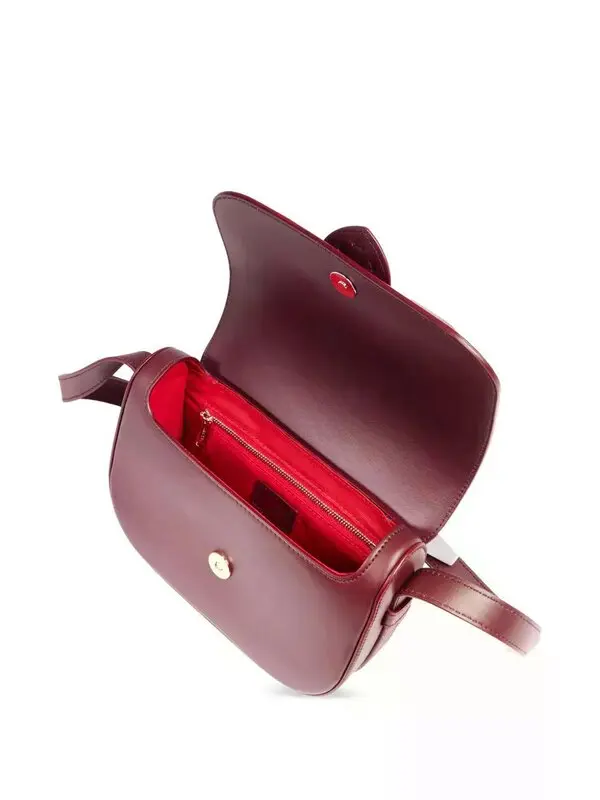 LANCEL Sienna Leather Crossbody Bag - Red