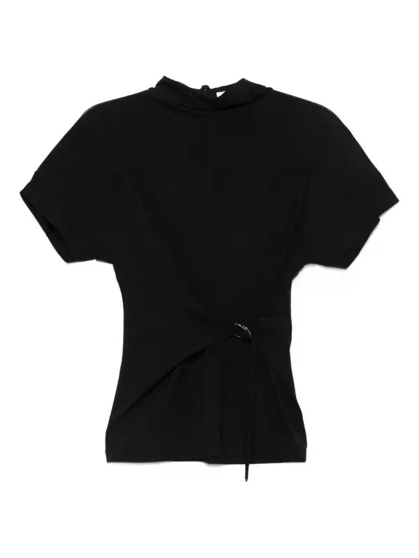 Brunello Cucinelli Tie-front Short-sleeve Top