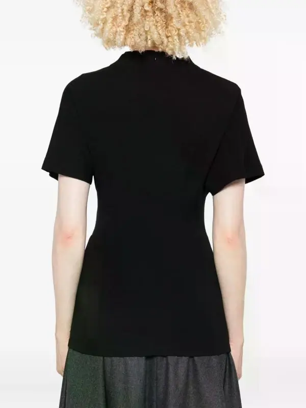Brunello Cucinelli Tie-front Short-sleeve Top