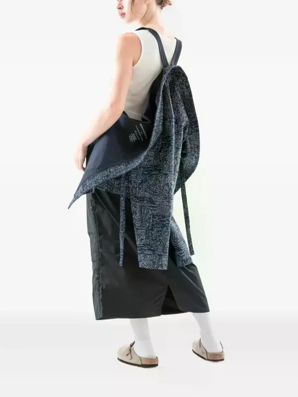 MAHARISHI 6242 Sashiko Open-front Strap Shirt With Abstract Pattern