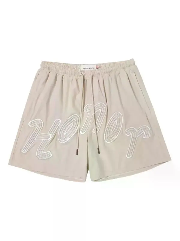 HONOR THE GIFT Embroidered-logo Trunk Shorts - Neutrals