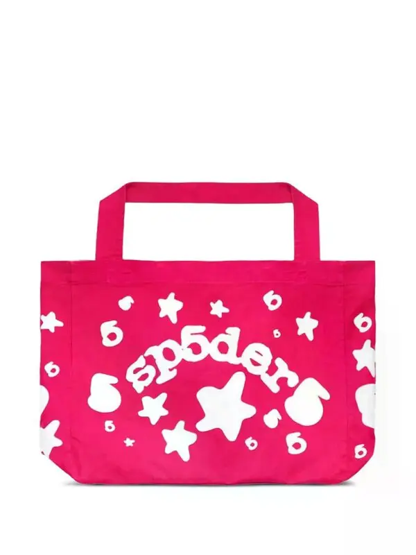 SP5DER Star-print Tote Bag - Pink