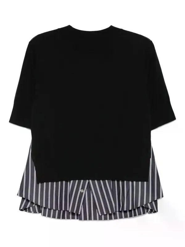 Sacai Layered Striped Knit Top