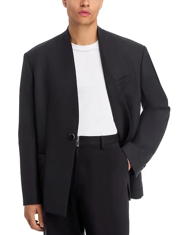 Helmut Lang Collarless Relaxed Fit Blazer