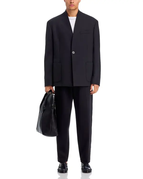 Helmut Lang Collarless Relaxed Fit Blazer