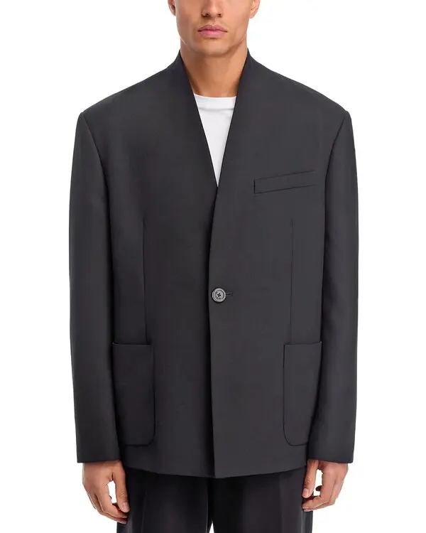 Helmut Lang Collarless Relaxed Fit Blazer