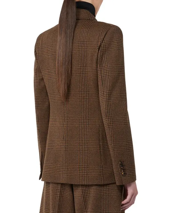 Max Mara Double-breasted Plaid Blazer
