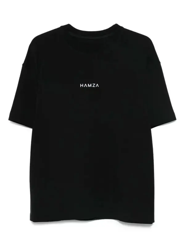 HAMZA Alpha 2.0 Logo-detail Crew-neck T-shirt - Black