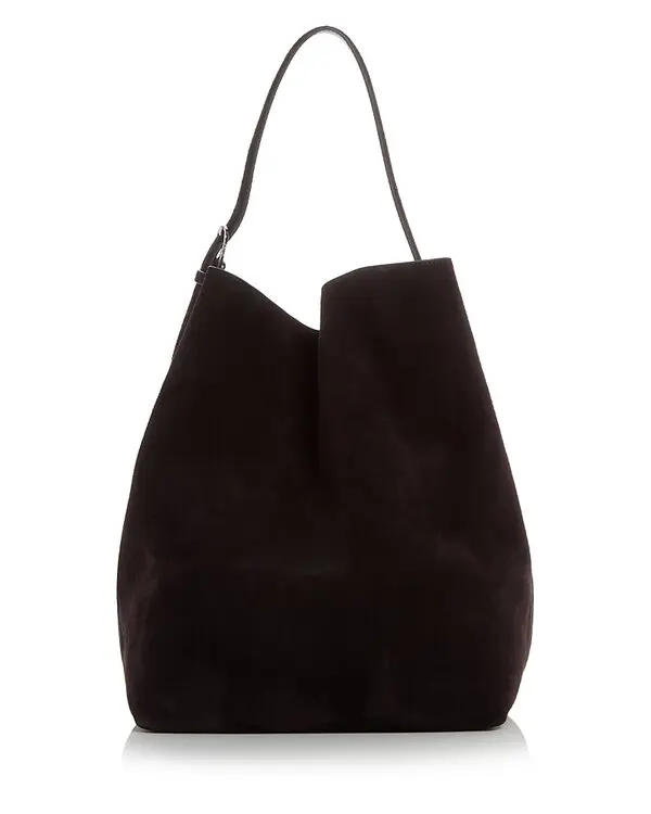 TOTEME Belted Suede Tote - Chocolate