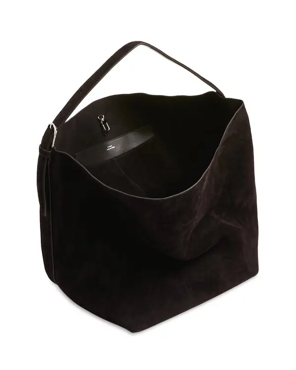 TOTEME Belted Suede Tote - Chocolate