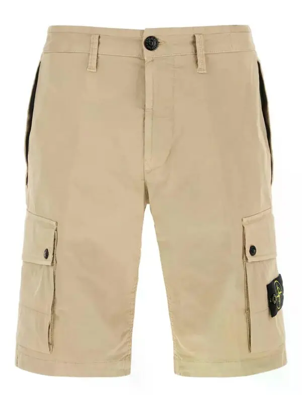 Stone Island Stretch-cotton Cargo Shorts - Neutrals
