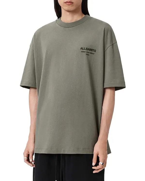 ALLSAINTS Oversized Xander Logo Tee - Maple Green