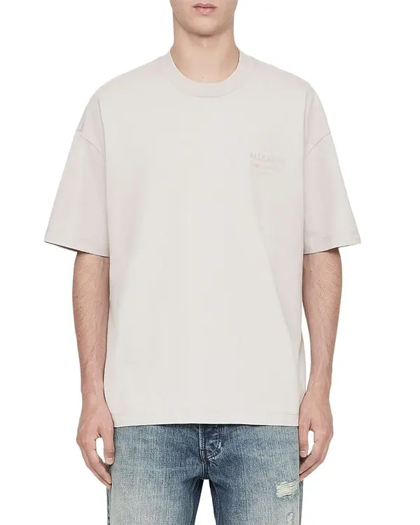 ALLSAINTS Oversized Xander Logo Tee - Sky Blue
