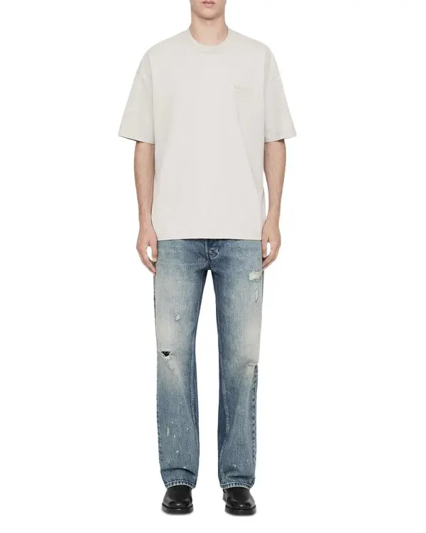 ALLSAINTS Oversized Xander Logo Tee - Sky Blue