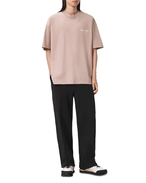 ALLSAINTS Oversized Xander Logo Tee - Soft Pink