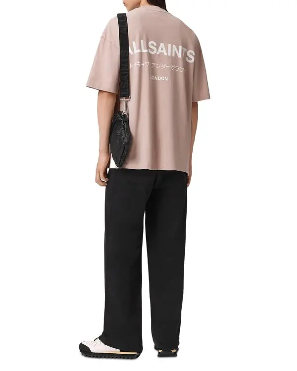 ALLSAINTS Oversized Xander Logo Tee - Soft Pink