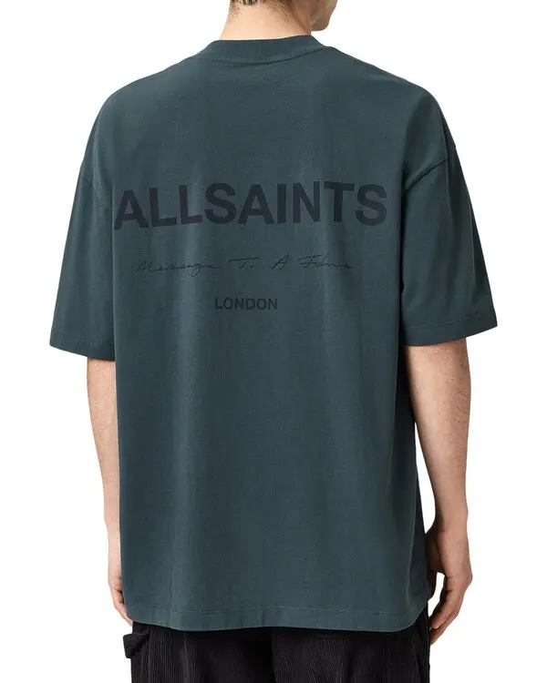 ALLSAINTS Oversized Future Logo Graphic Tee - Sunil Blue