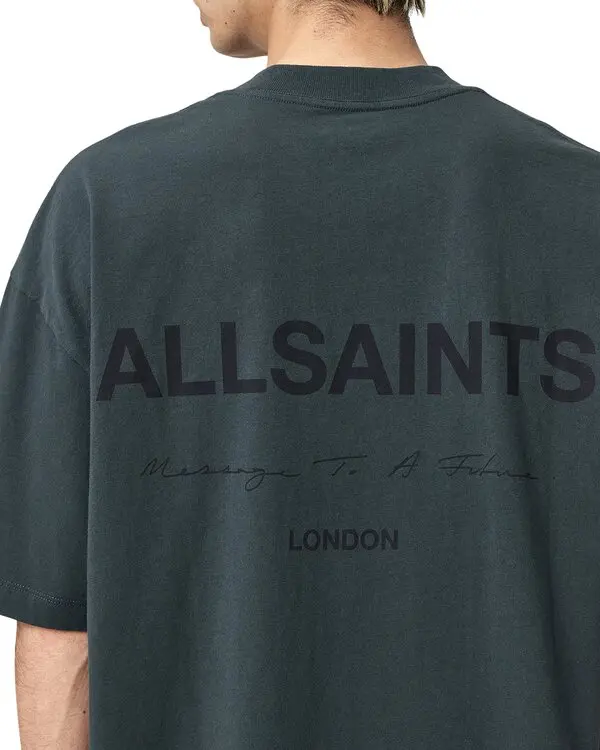 ALLSAINTS Oversized Future Logo Graphic Tee - Sunil Blue