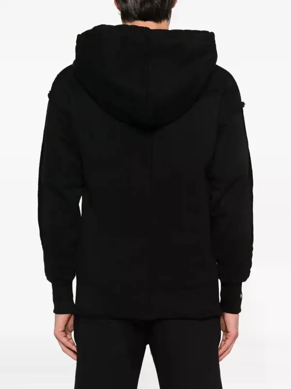 HAMZA Frayed Zip-up Hoodie