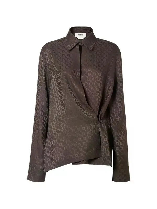 Fendi Ff Jacquard Silk Shirt