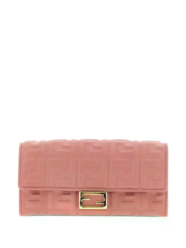 Fendi Baguette Continental Wallet - Pink