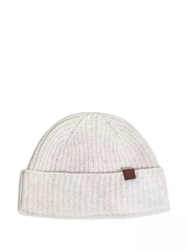 Eleventy Ribbed Cashmere Beanie - Grey