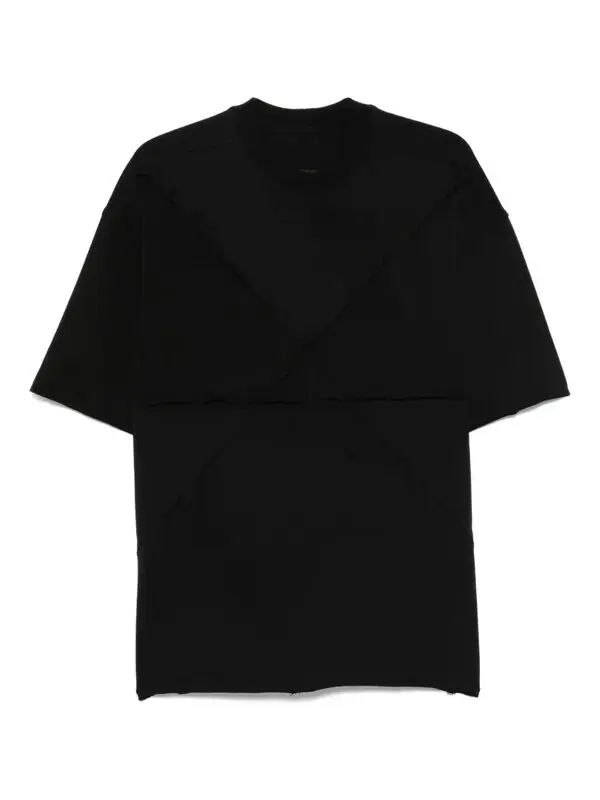 HAMZA Panelled Short-sleeve T-shirt - Black