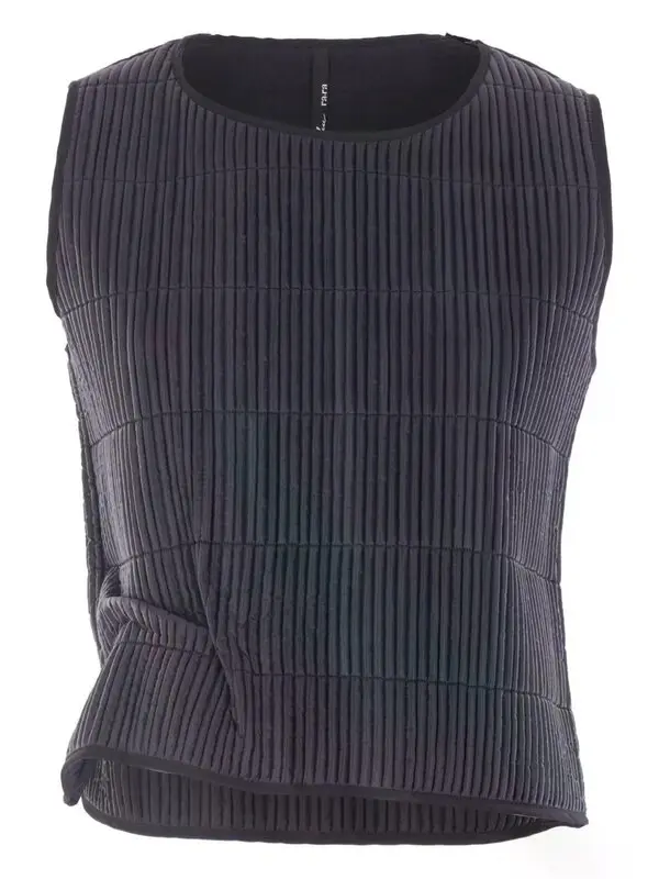 MARIA CALDERARA Pleated Sleeveless Top