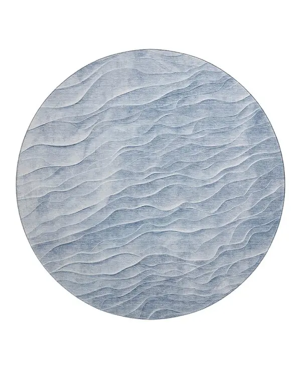 DALYN RUG COMPANY Dalyn Pacifica Pa1 Round Area Rug, 8' X 8 - Denim
