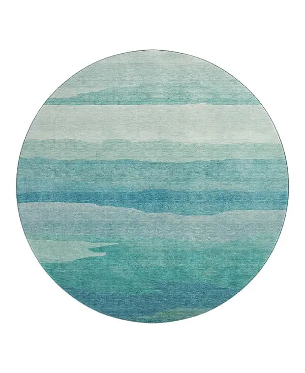 DALYN RUG COMPANY Dalyn Pacifica Pa9 Round Area Rug, 8' X 8 - Turquoise