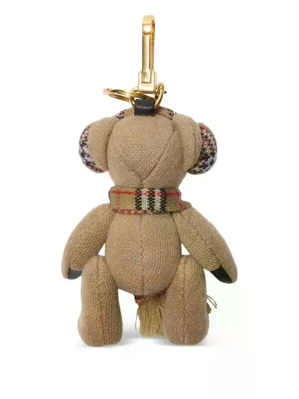 Burberry Thomas Bear Check-scarf Bag Charm - Neutrals