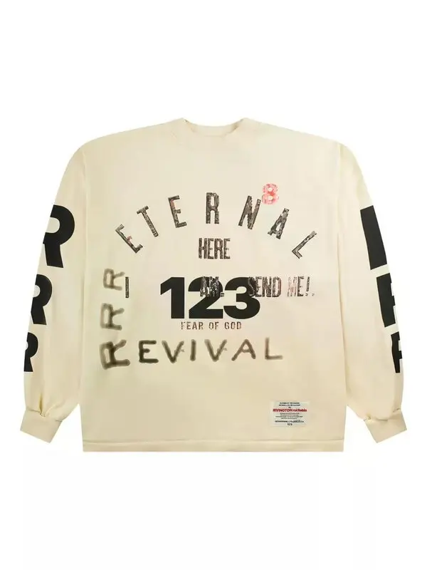 RRR123 Revival Long-sleeve Sweatshirt - Neutrals