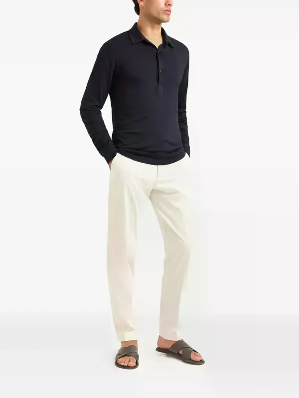 Orlebar Brown Long-sleeve Merino Wool Polo Shirt
