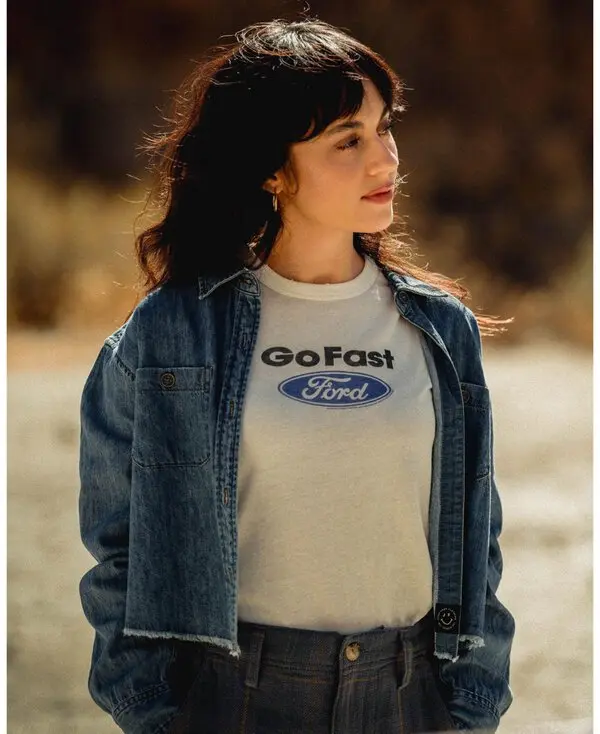 Junk Food Clothing Hemp Denim Crop Shirt