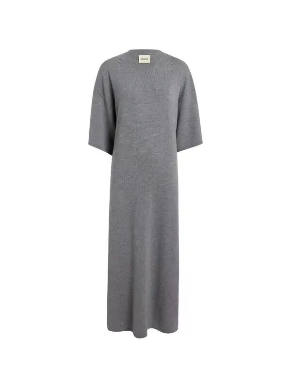Khaite Midi Wool Dress - Grey